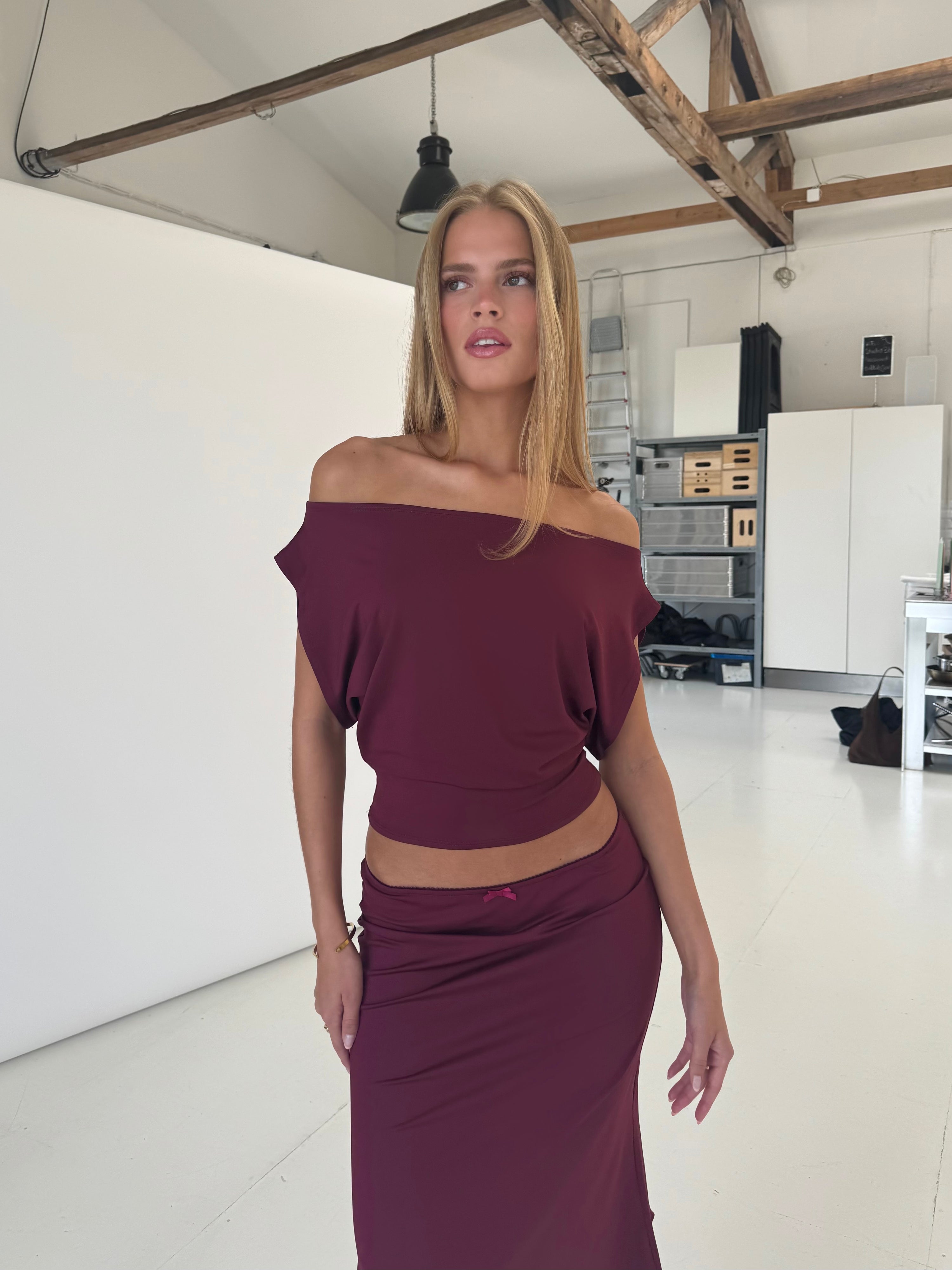 Hera basic top - burgundy – VENDERBY'S